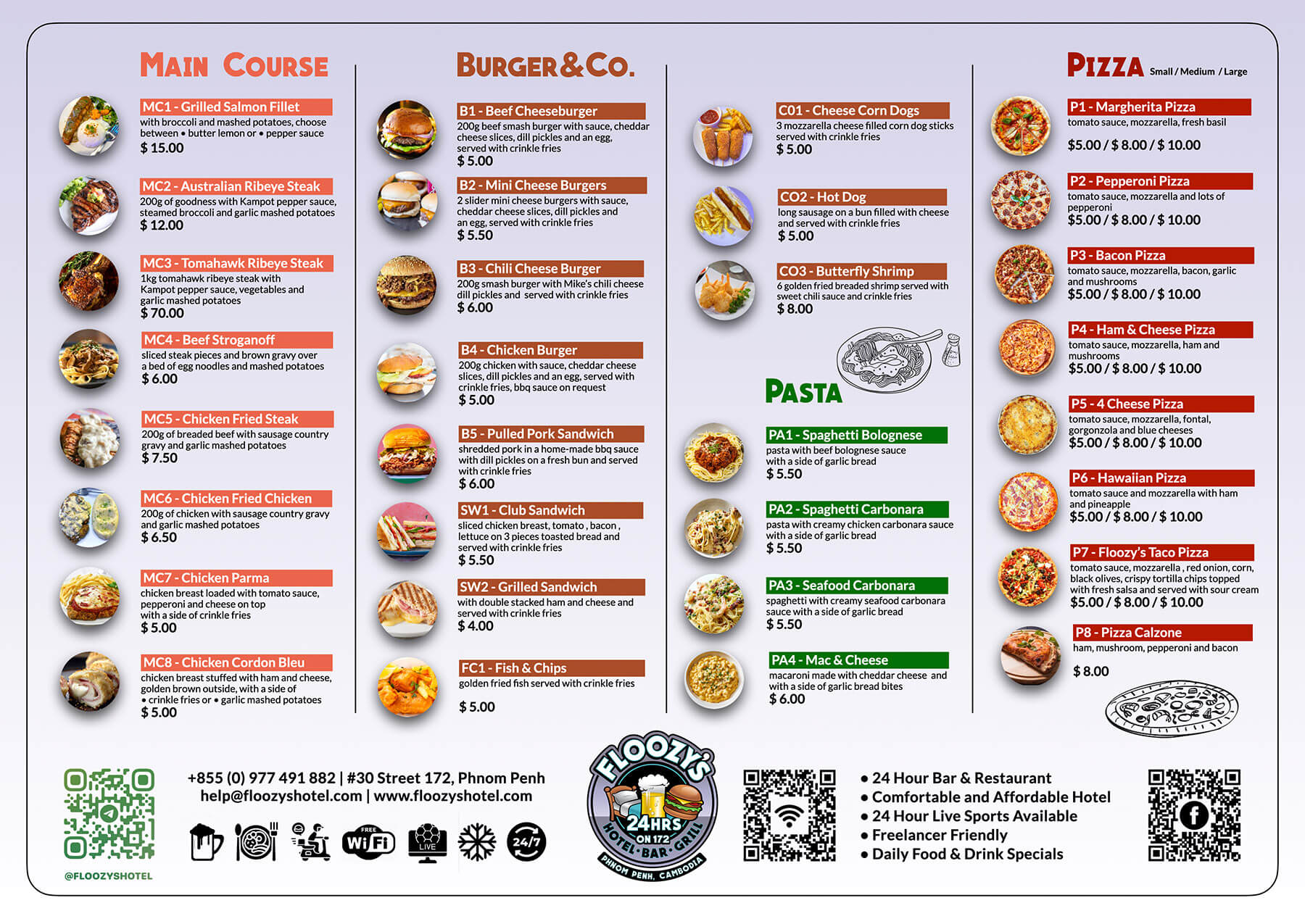 Food - Floozy's Hotel, Bar & Grill